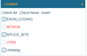 Mutation Filters - omicsoft doc